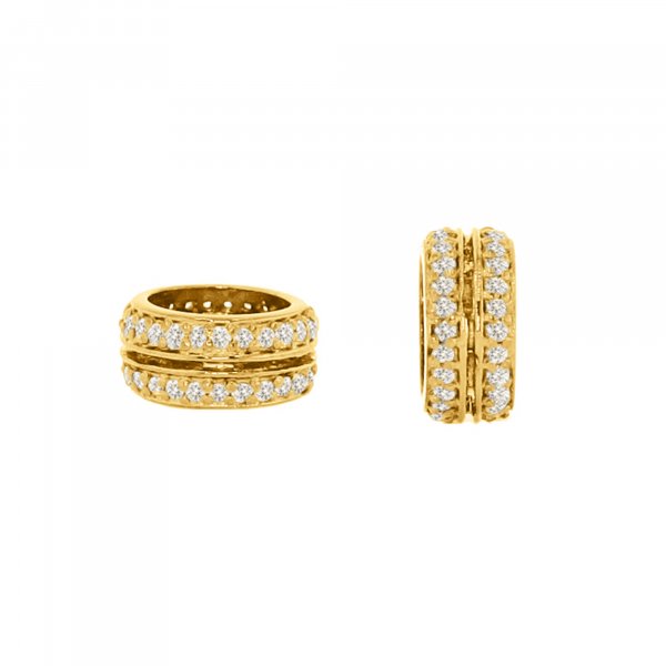 Diamond Rondelles | Gold and Sterling Silver Diamond Rondelle