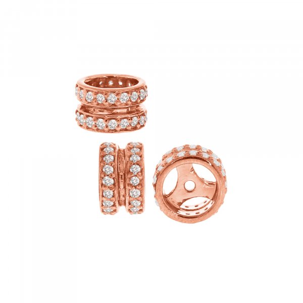 Diamond Rondelles | Gold and Sterling Silver Diamond Rondelle