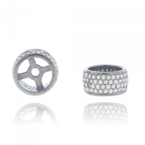 Diamond Rondelles | Gold and Sterling Silver Diamond Rondelle